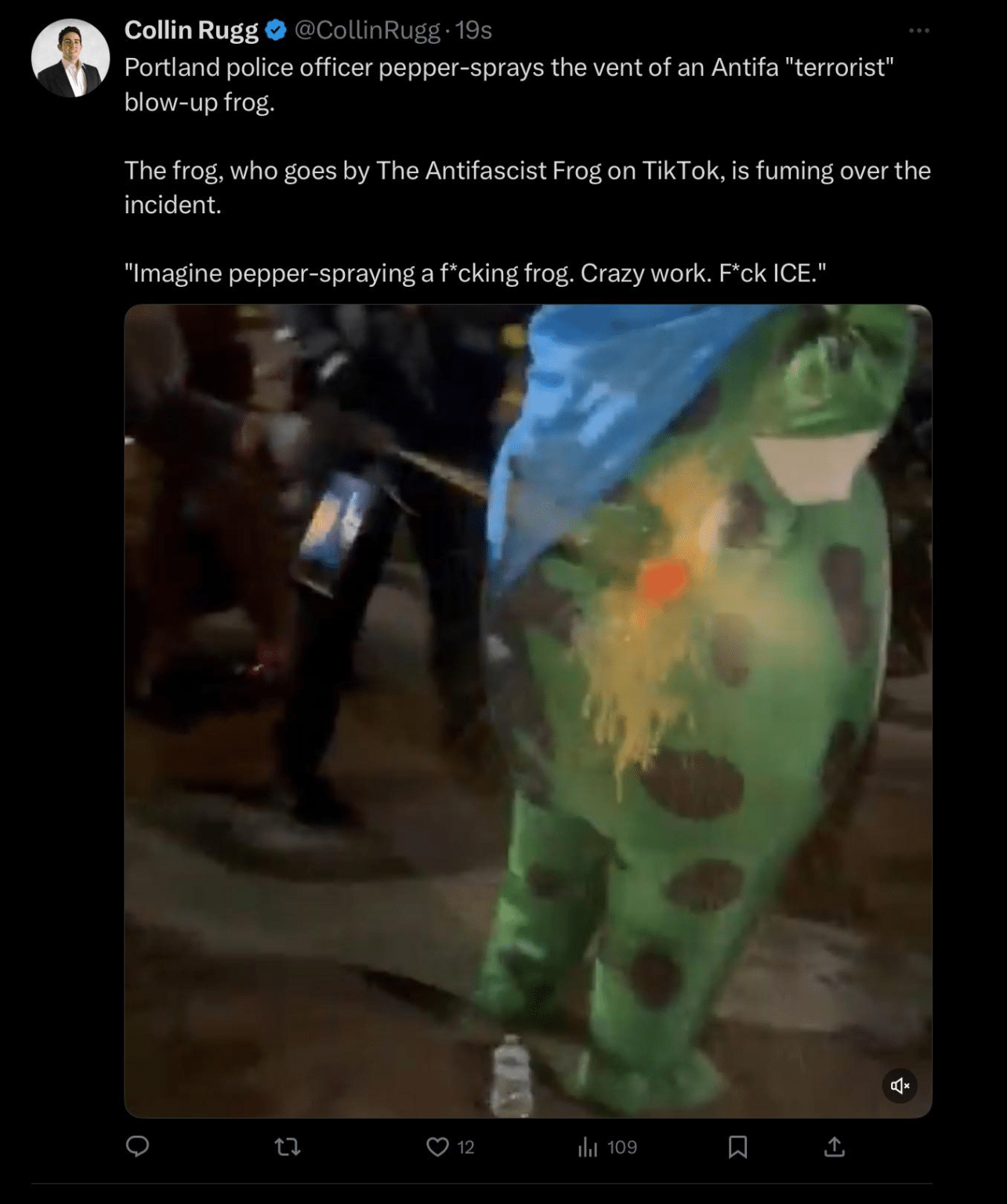"Pepper Spraying Frogs in the Ass" Now Added to Police Academy Training ...